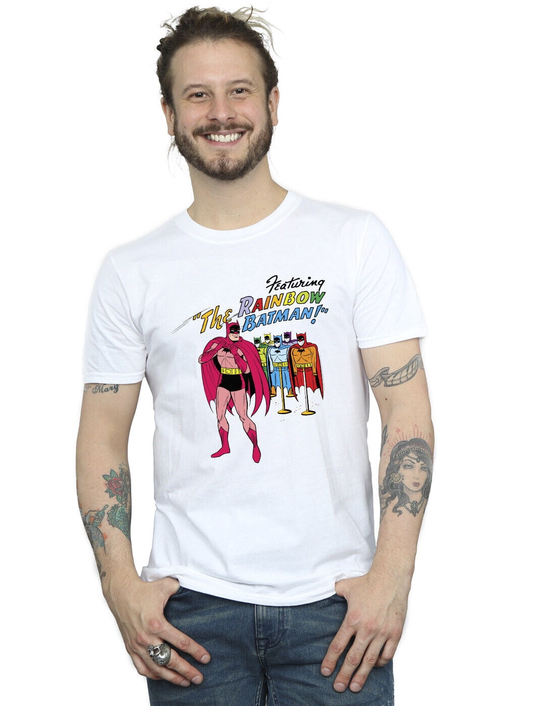 DC Comics Men's Batman Comic Cover Rainbow Batman T-Shirt - Walmart.com