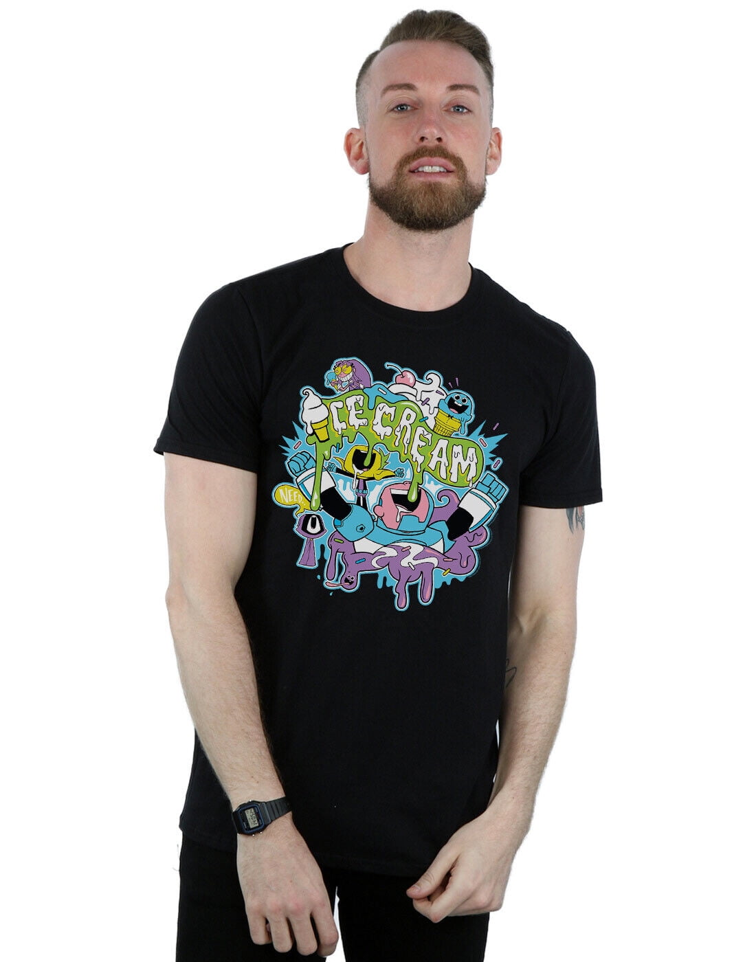 DC Comics Men's Teen Titans Go Ice Cream T-Shirt - Walmart.com