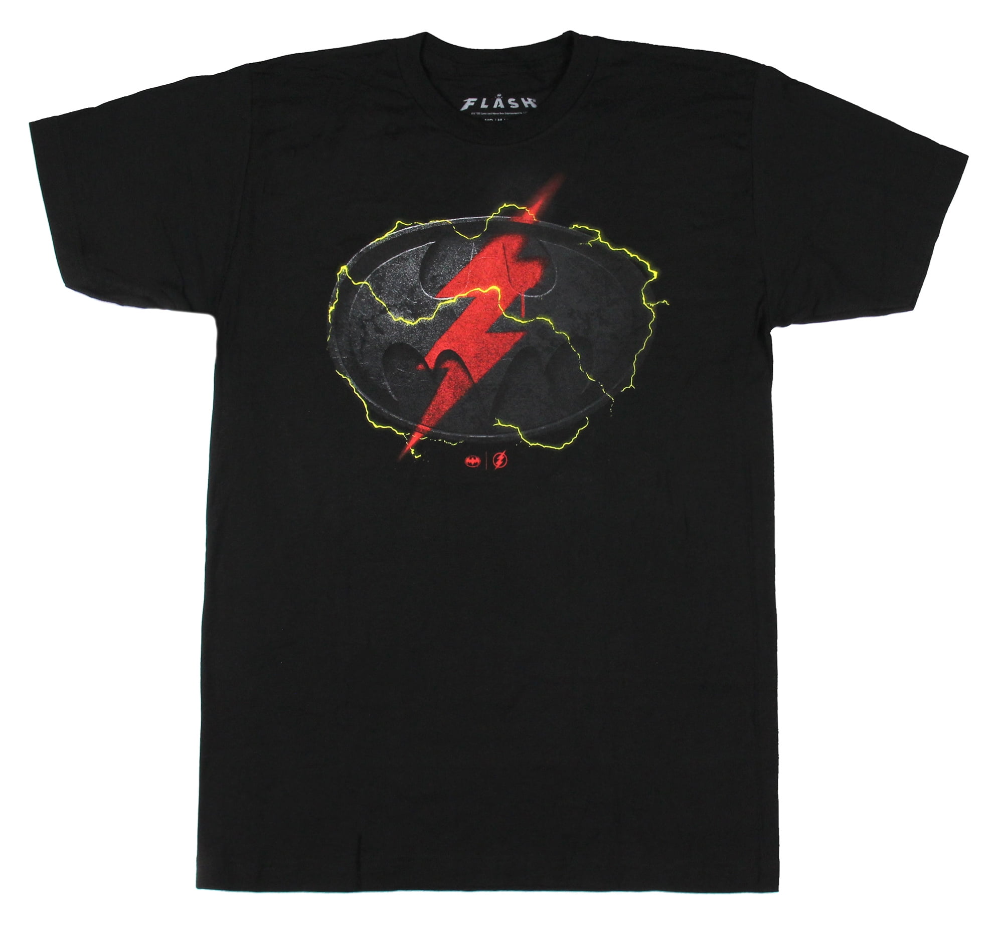 DC Comics Men's The Flash Batman Logo Mashup Adult Graphic Print T ...