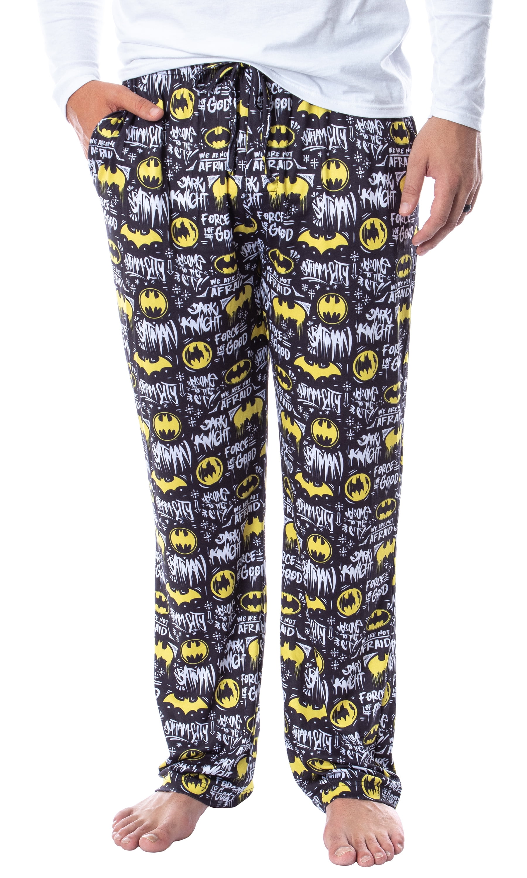 DC Comics Batman Dark Knight Adult Lounge PJ Bottoms with Superhero ...