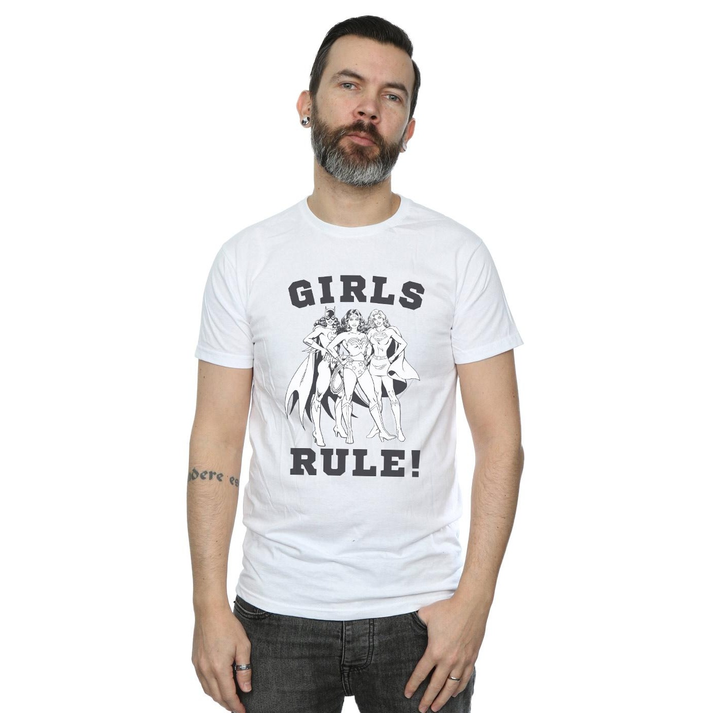 Dc Comics Mens Justice League Girls Rule T Shirt