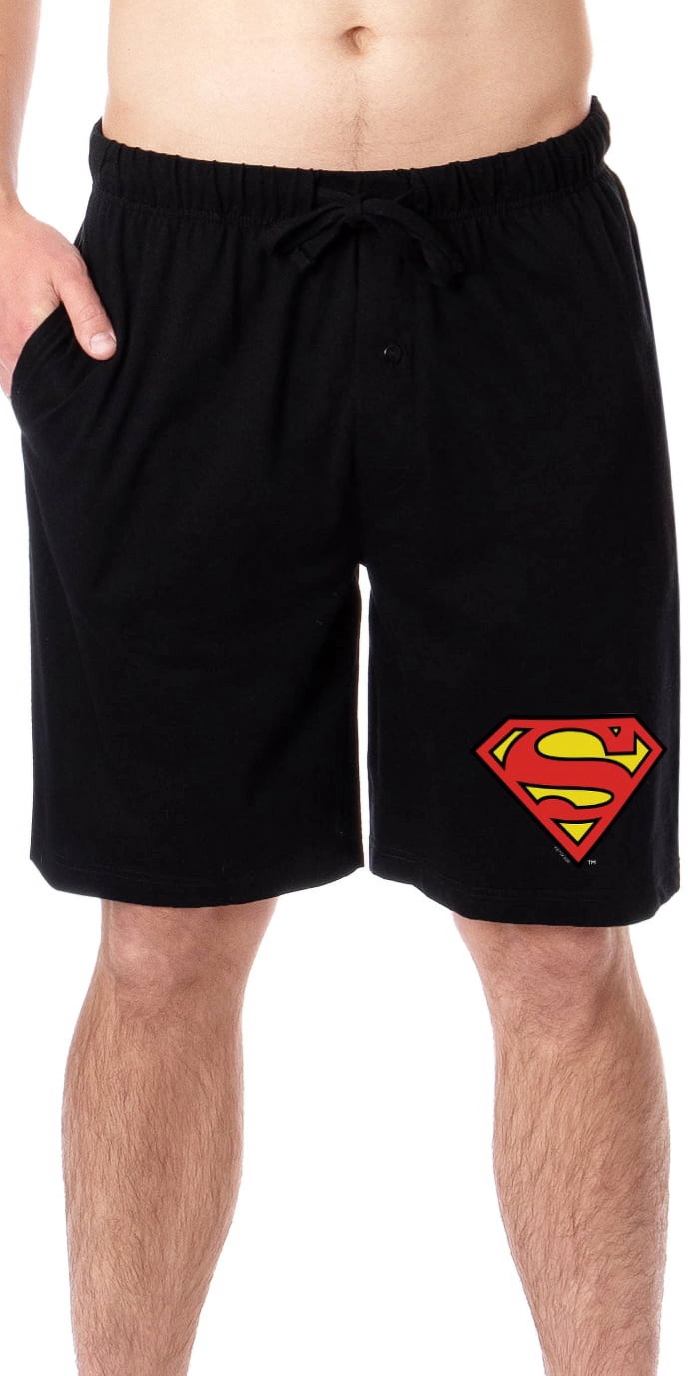 DC Comics Mens' Superman 'S' Logo Icon Character Sleep Pajama Shorts ...
