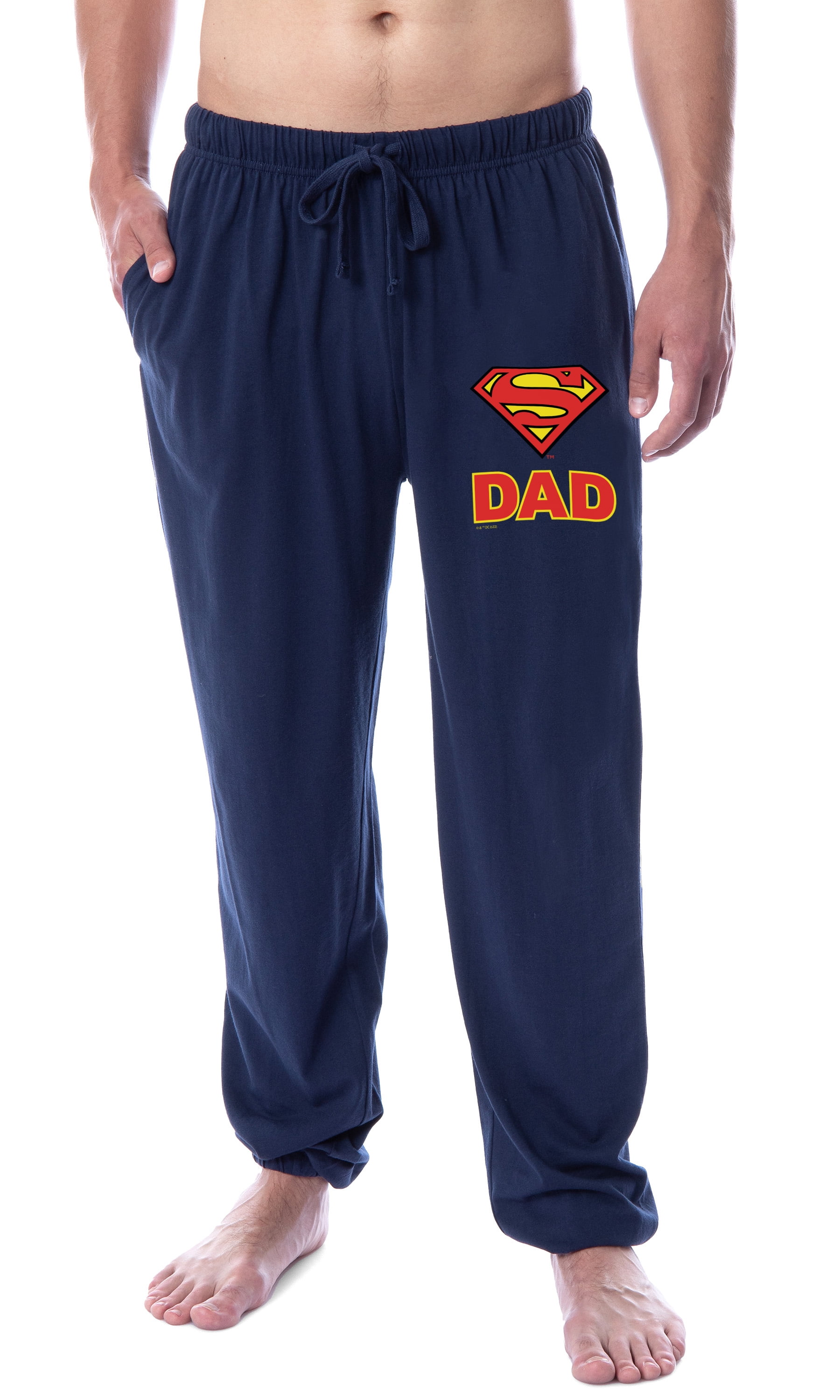 DC Comics Mens' Superman Super Dad Character Father's Day Sleep Jogger ...