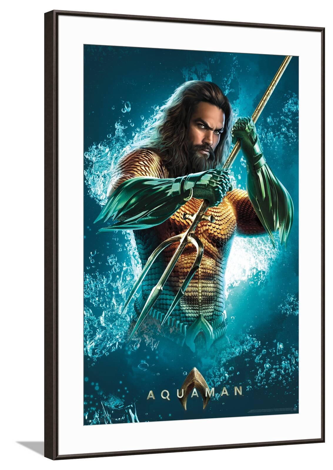 DC Comics Movie Aquaman - Trident Canvas Wall Poster, 22.375" x 34 ...