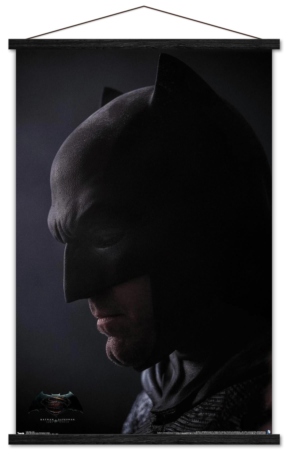 DC Comics Movie - Batman v Superman - Cowl Wall Poster with Wooden ...