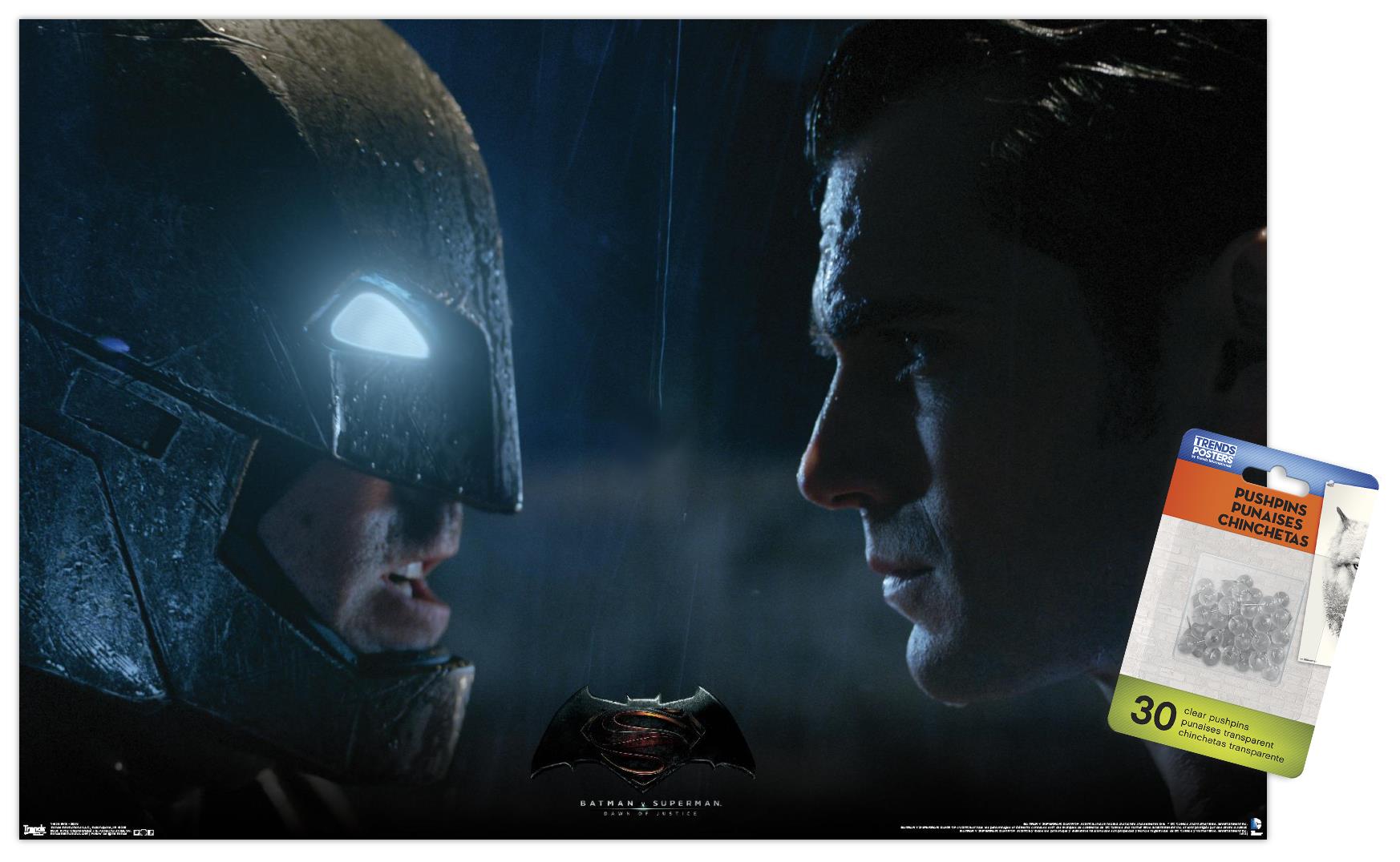 DC Comics Movie - Batman v Superman - Stare Wall Poster with Push Pins ...