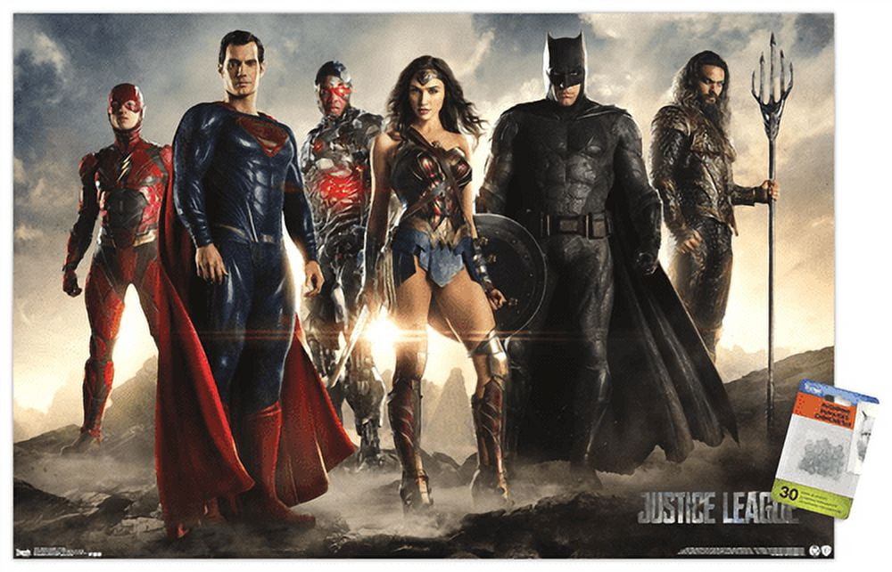 DC Comics Movie - Justice League - Group Wall Poster with Push Pins, 22 ...