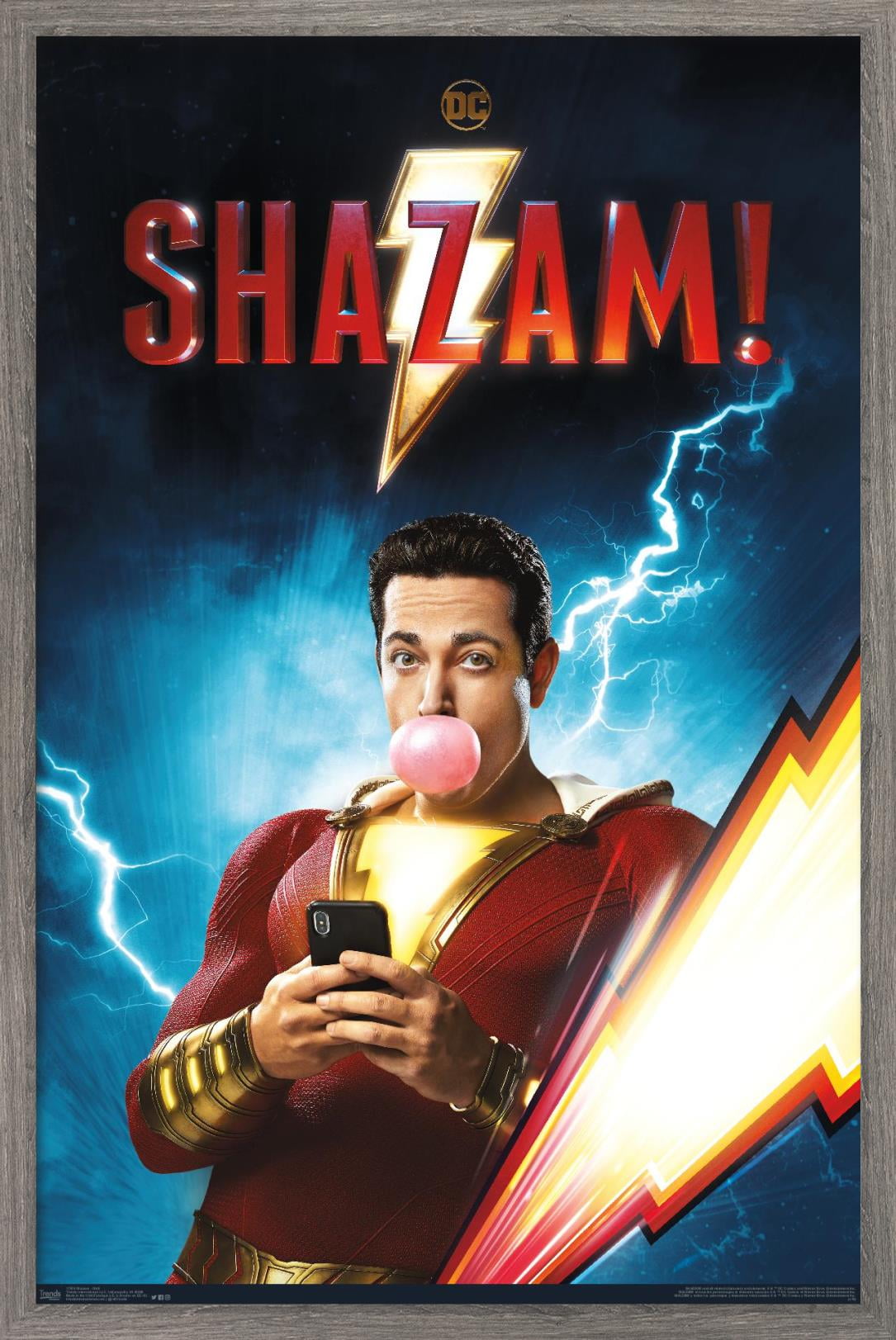DC Comics Movie - Shazam - Chill Wall Poster, 14.725" x 22.375", Framed ...