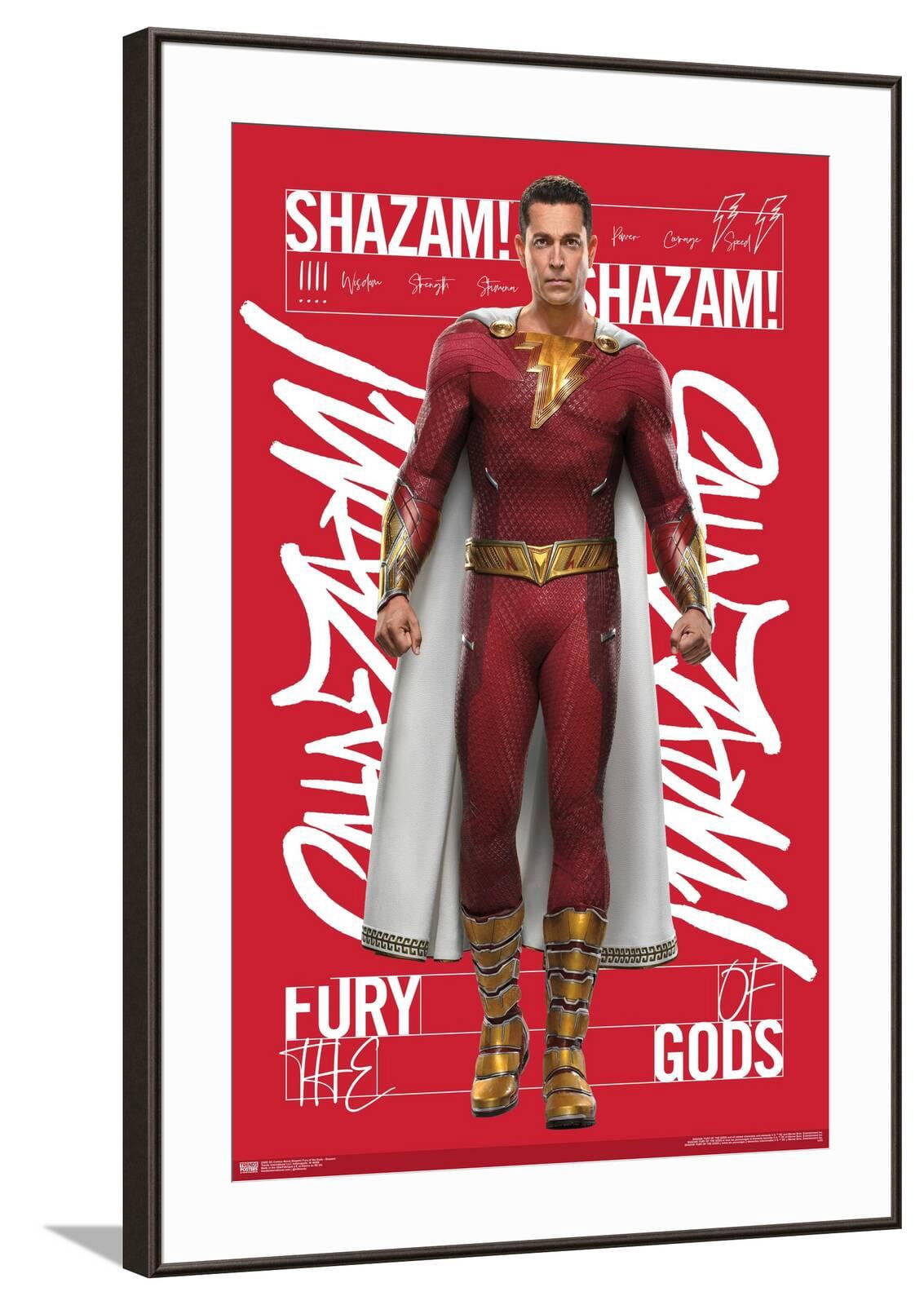 DC Comics Movie Shazam! Fury of the Gods - Shazam! Canvas Wall Poster ...