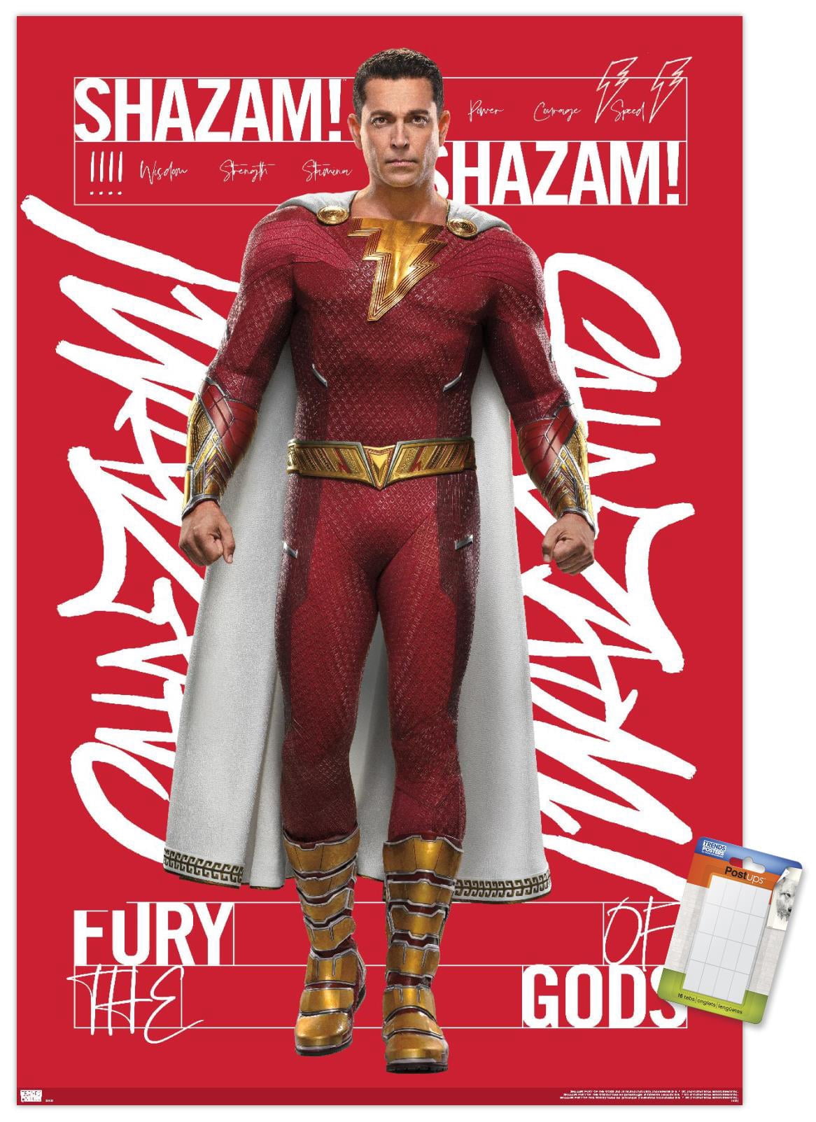 DC Comics Movie Shazam! Fury of the Gods - Shazam! Wall Poster, 22.375 ...