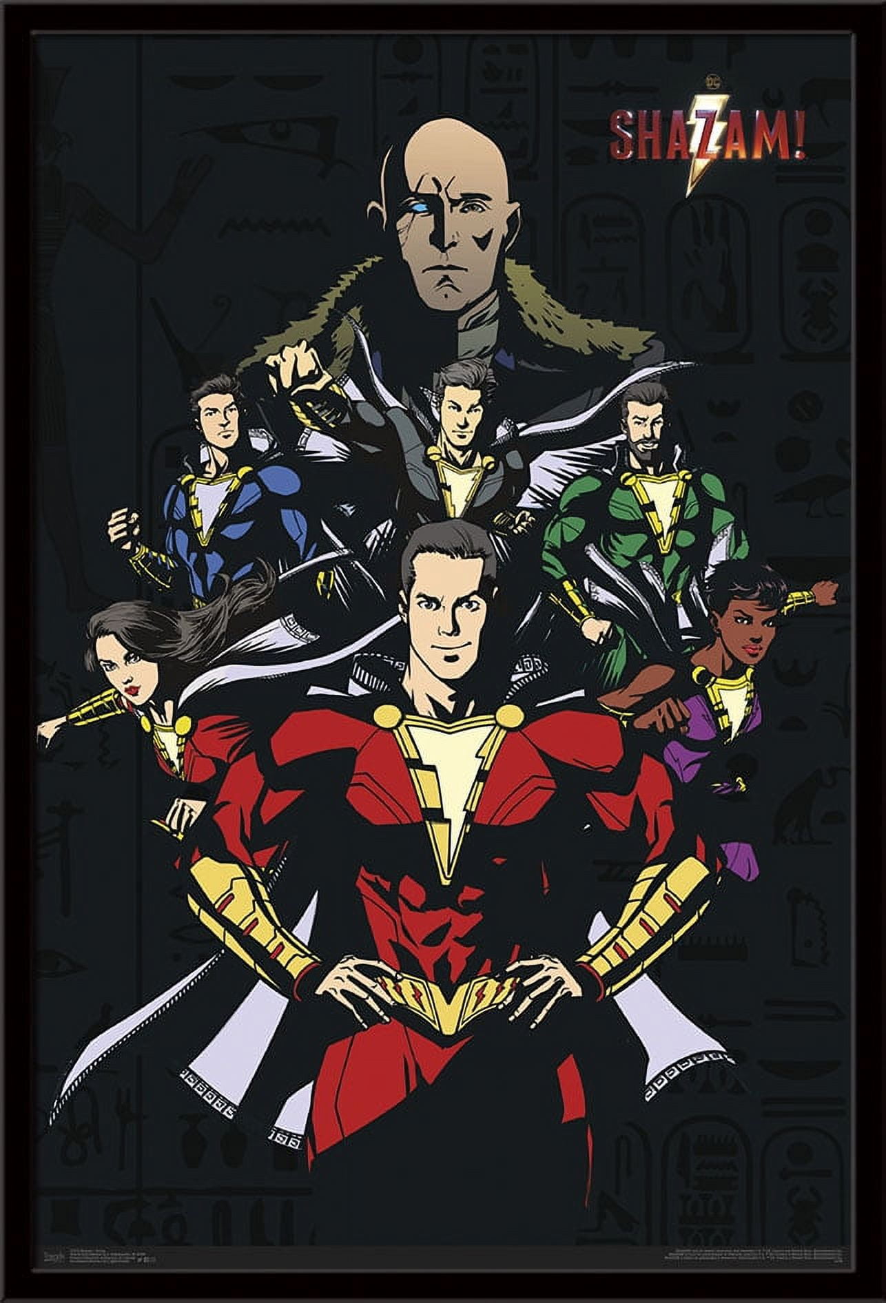 DC Comics Movie - Shazam - Group Wall Poster, 22.375" x 34", Framed ...