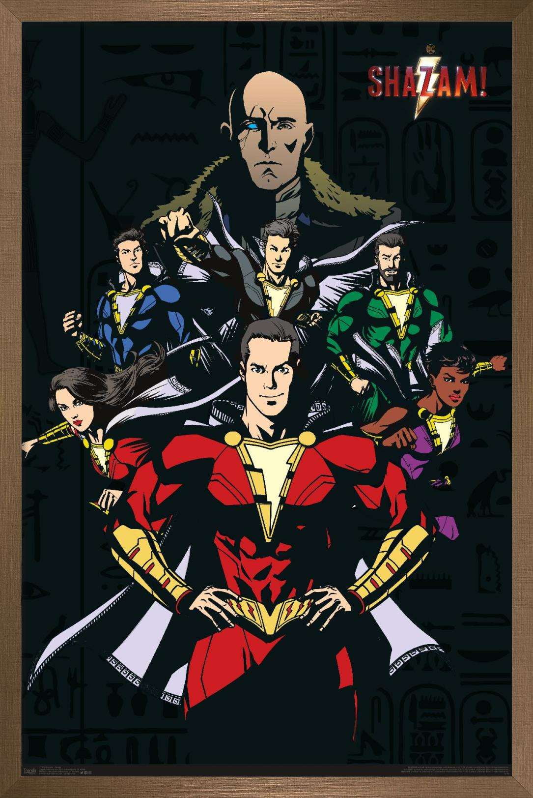 DC Comics Movie - Shazam - Group Wall Poster, 22.375" x 34", Framed ...