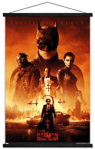 DC Comics Movie The Batman - One Sheet Wall Poster with Magnetic Frame ...