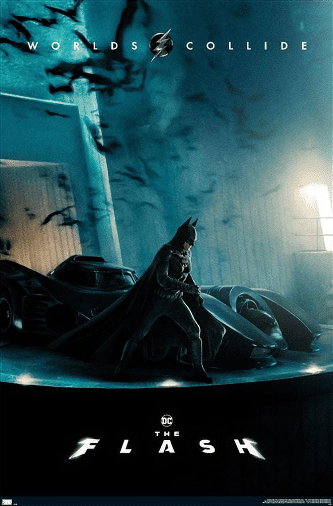 DC Comics Movie The Flash - Batman and Batmobile One Sheet Wall Poster ...