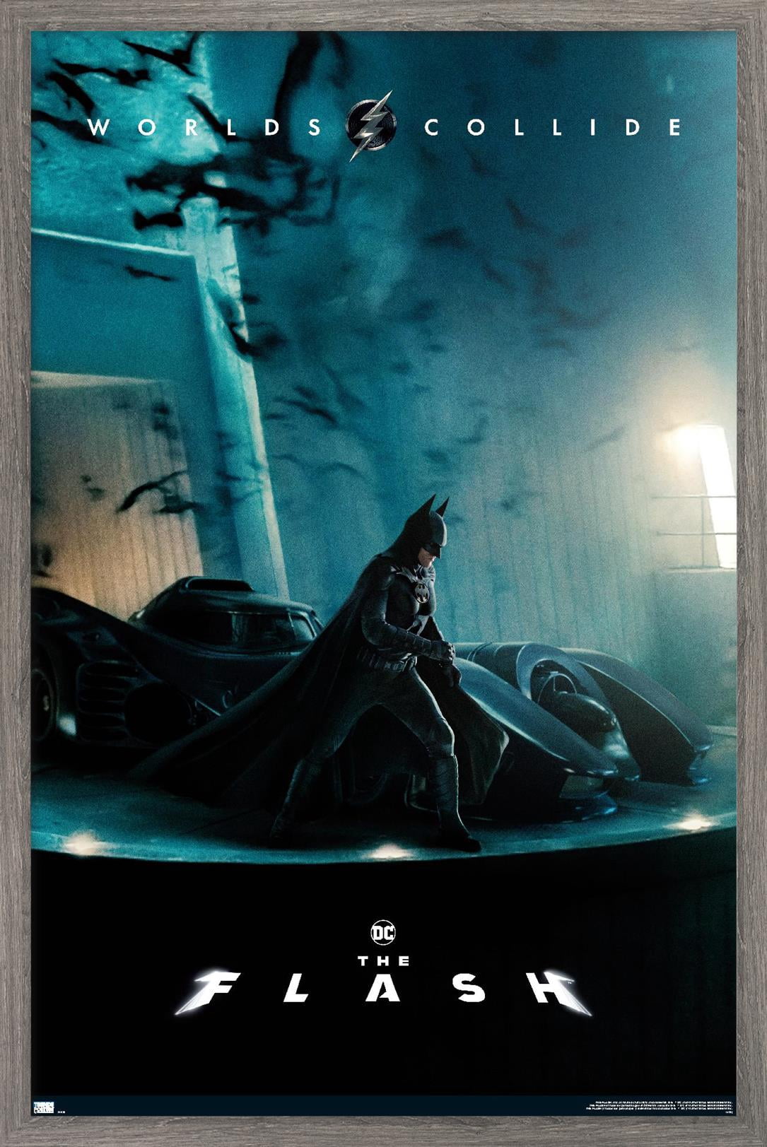 DC Comics Movie The Flash - Batman and Batmobile One Sheet Wall Poster ...