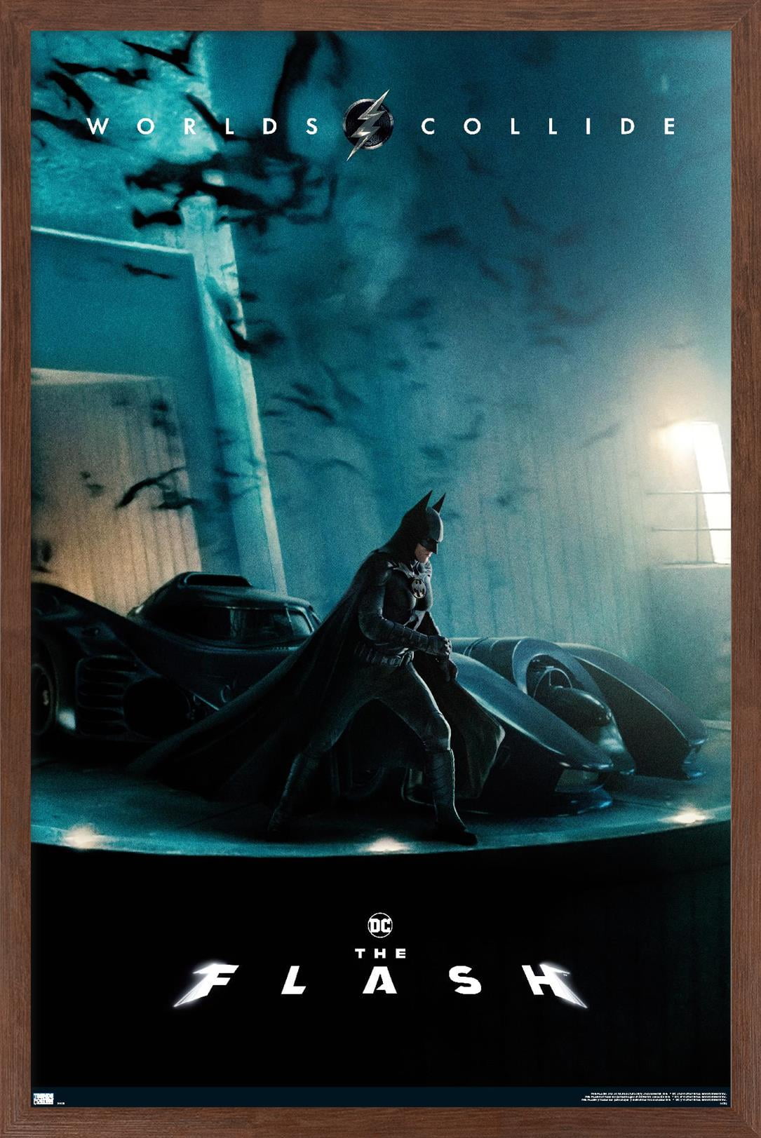 DC Comics Movie The Flash - Batman and Batmobile One Sheet Wall Poster ...
