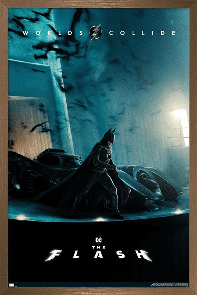 DC Comics Movie The Flash - Batman and Batmobile One Sheet Wall Poster ...