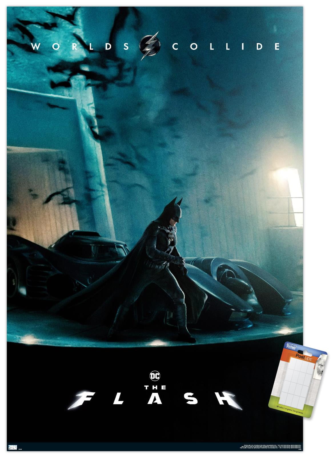DC Comics Movie The Flash - Batman and Batmobile One Sheet Wall Poster ...