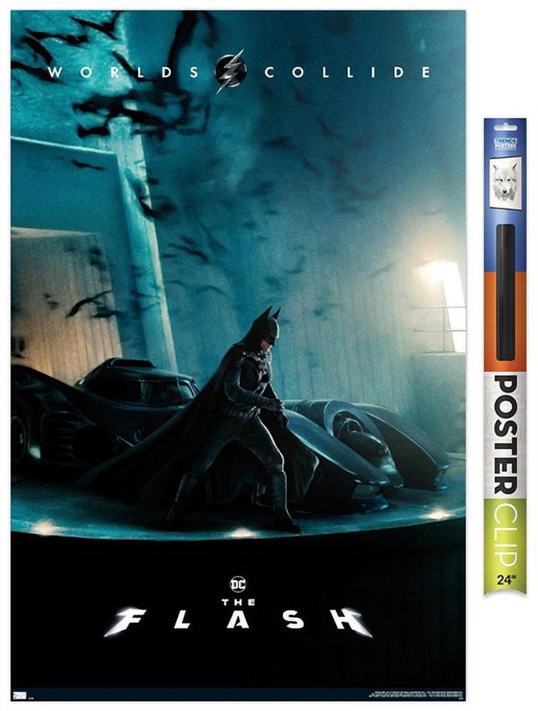 DC Comics Movie The Flash - Batman and Batmobile One Sheet Wall Poster ...