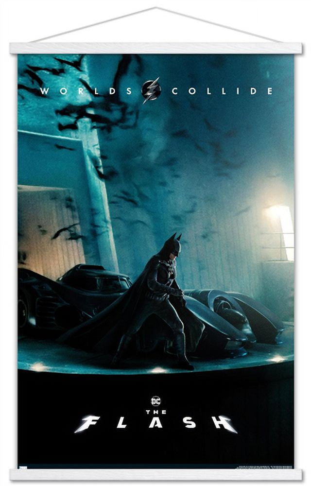 DC Comics Movie The Flash - Batman and Batmobile One Sheet Wall Poster ...