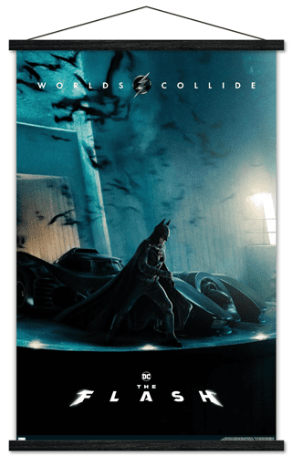 DC Comics Movie The Flash - Batman and Batmobile One Sheet Wall Poster ...