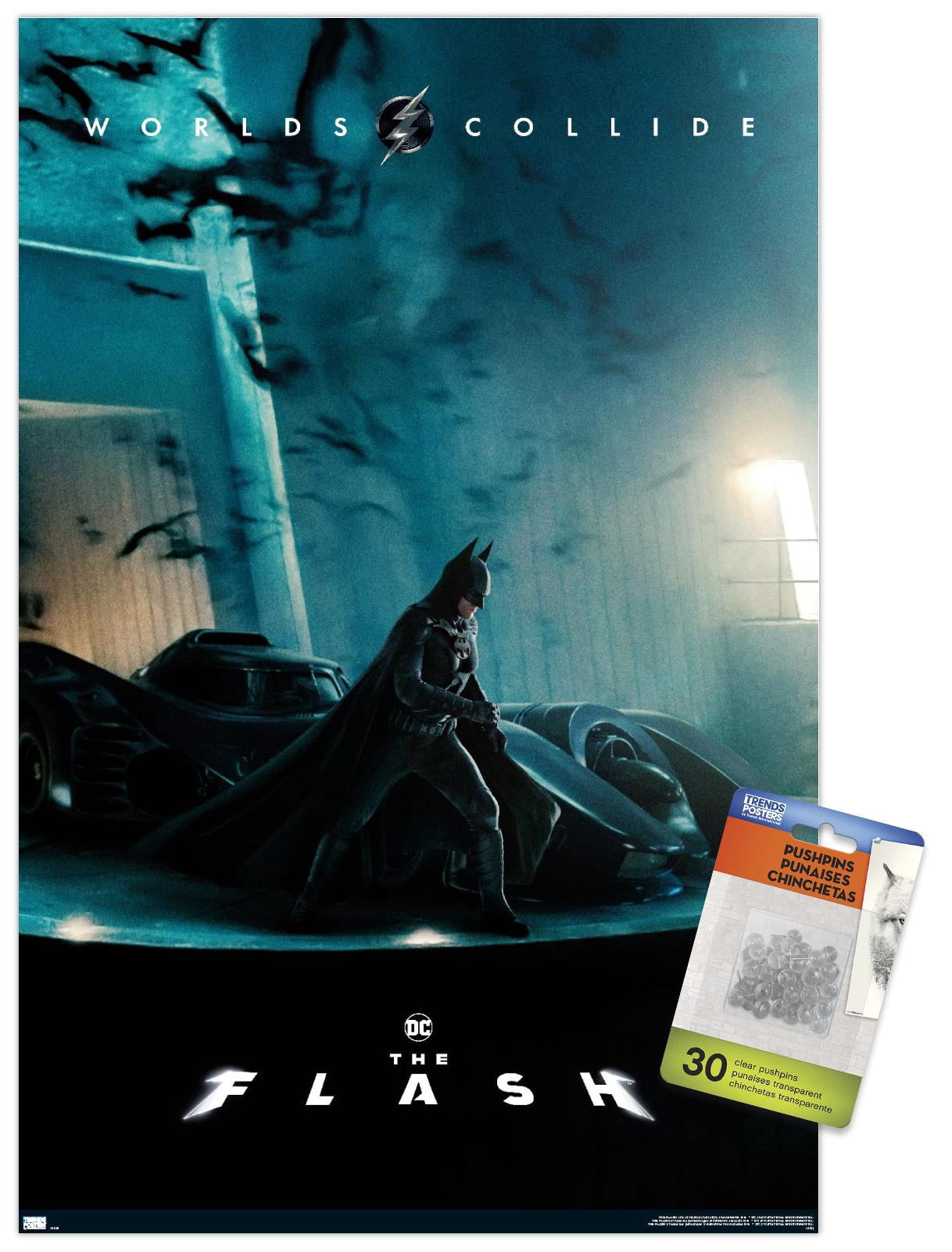 DC Comics Movie The Flash - Batman and Batmobile One Sheet Wall Poster ...