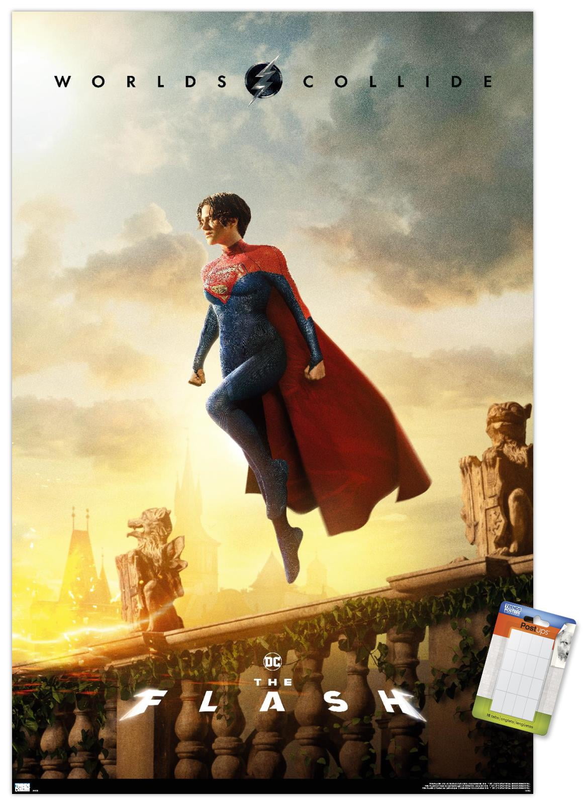 DC Comics Movie The Flash - Supergirl Flying One Sheet Wall Poster, 14. ...