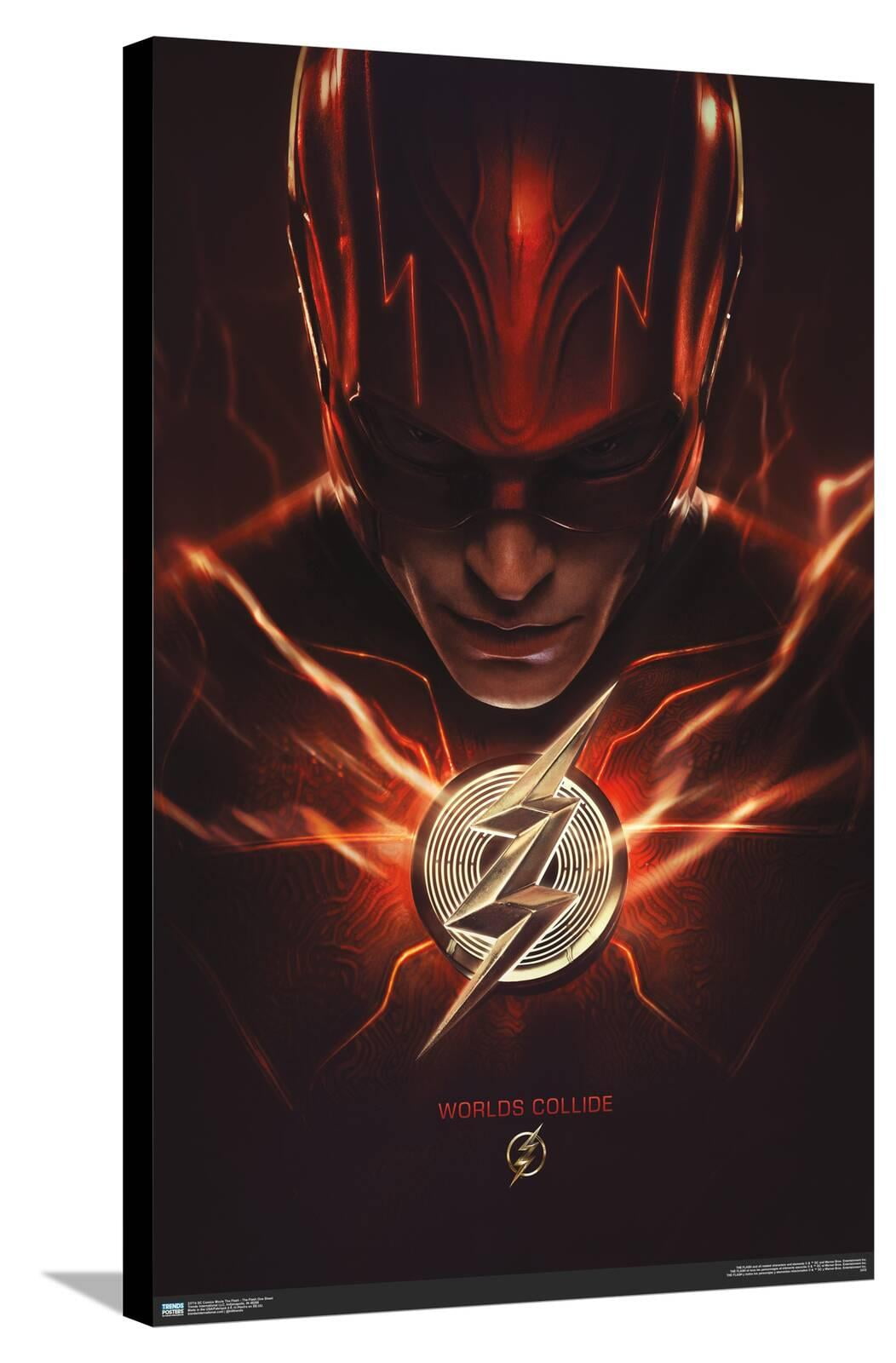 DC Comics Movie The Flash - The Flash One Sheet Canvas Wall Poster, 22. ...