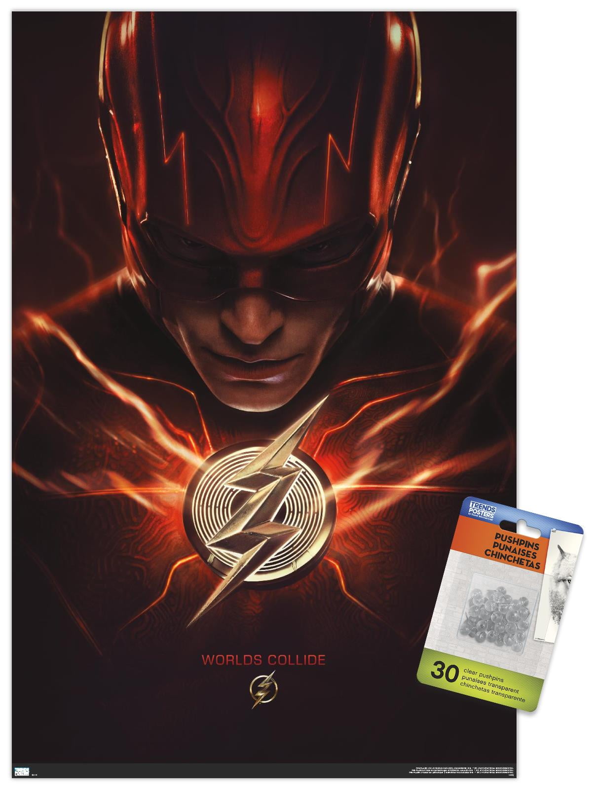 DC Comics Movie The Flash - The Flash One Sheet Wall Poster with Push ...