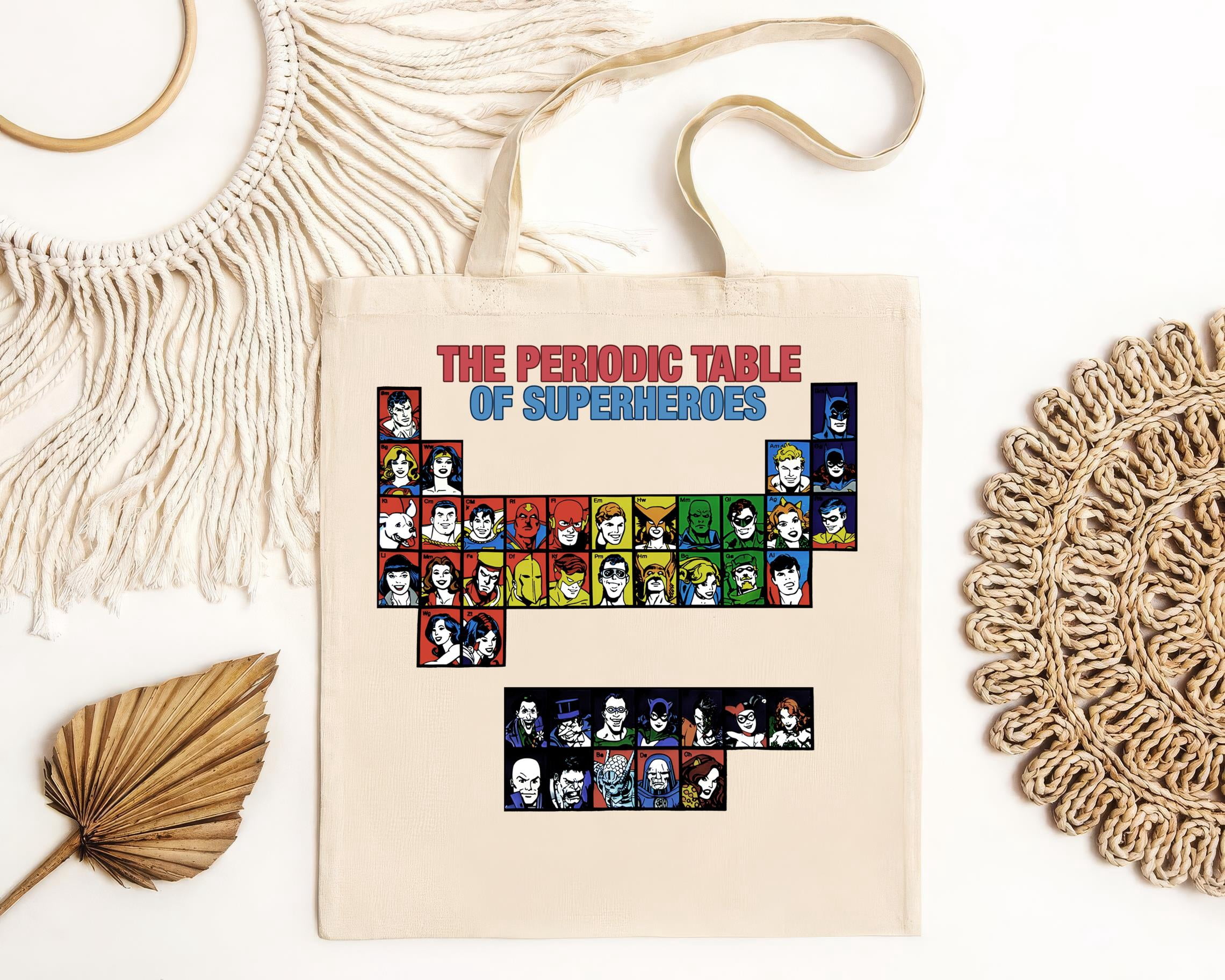 DC Comics Periodic Table Of Super Heroes Adult Tote Bag - Walmart.com