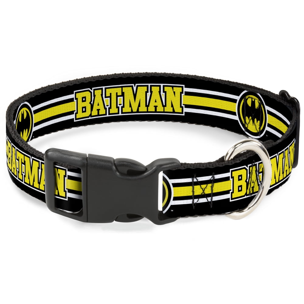 DC Comics Pet Collar, Dog Collar Plastic Buckle, Batman Bat Signal ...