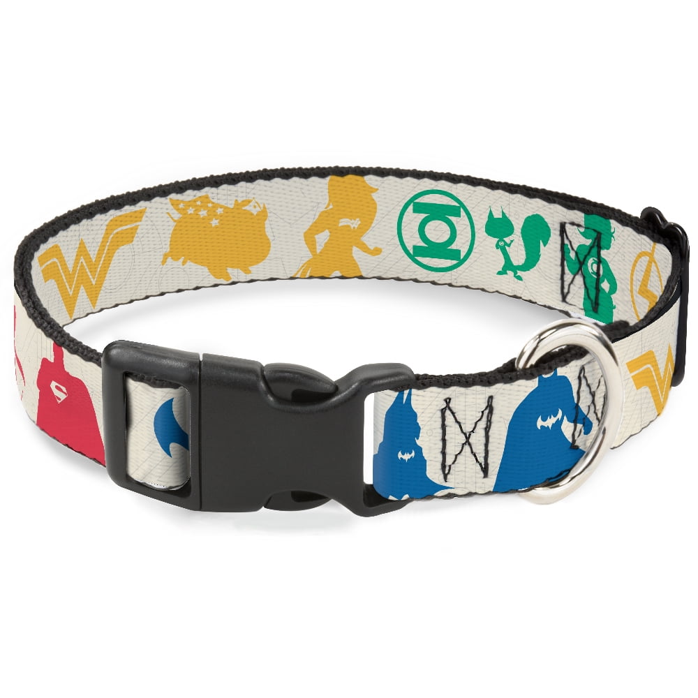 DC Comics Pet Collar, Dog Collar Plastic Buckle, DC League of Super ...