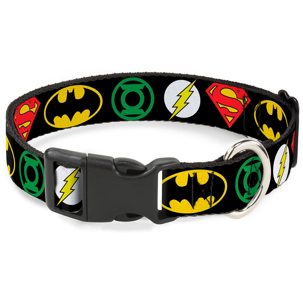 DC Comics Pet Collar, Dog Collar Plastic Buckle, Justice League ...
