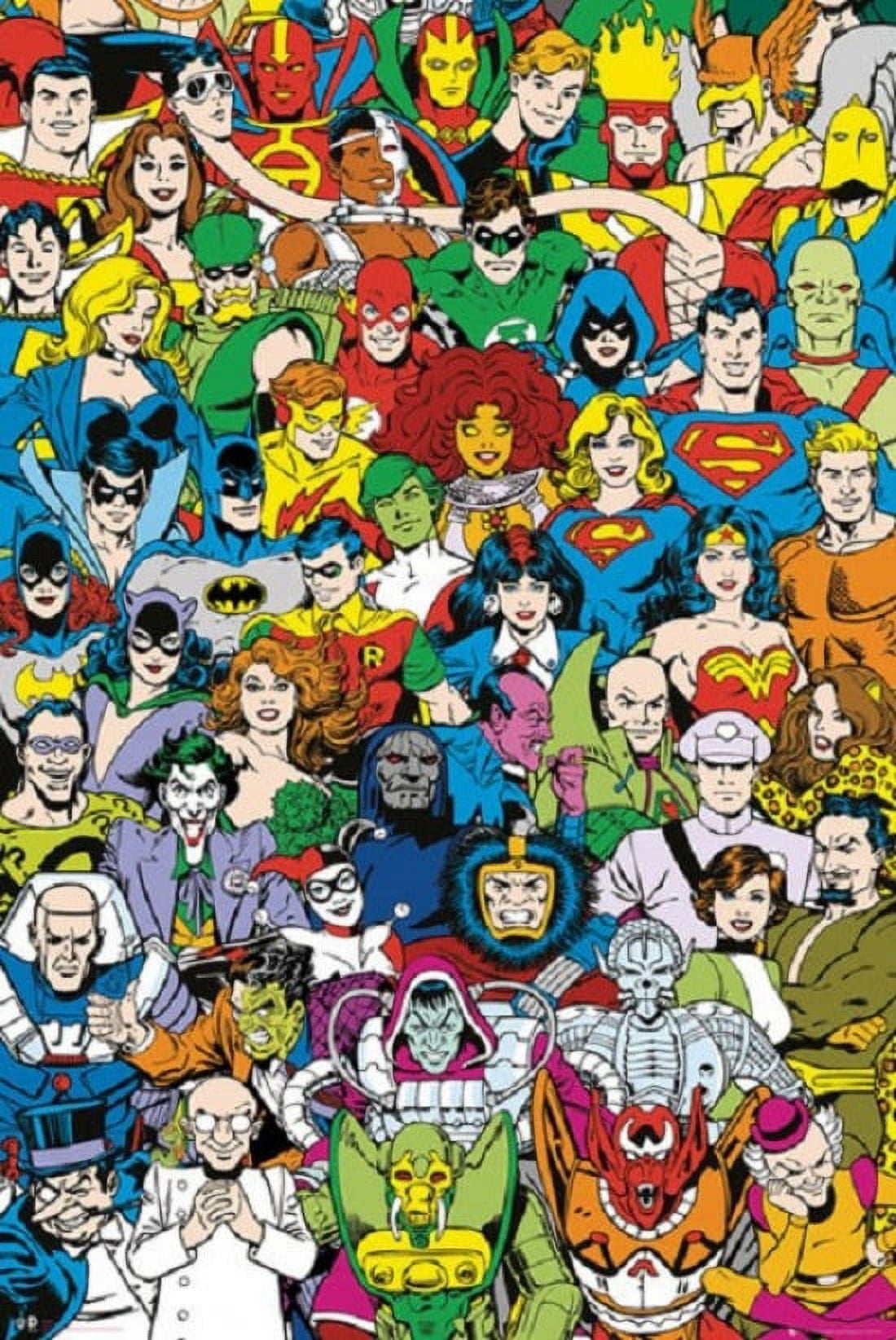 DC Comics Retro Comic Characters Laminated Poster (24 x 36) - Walmart.com
