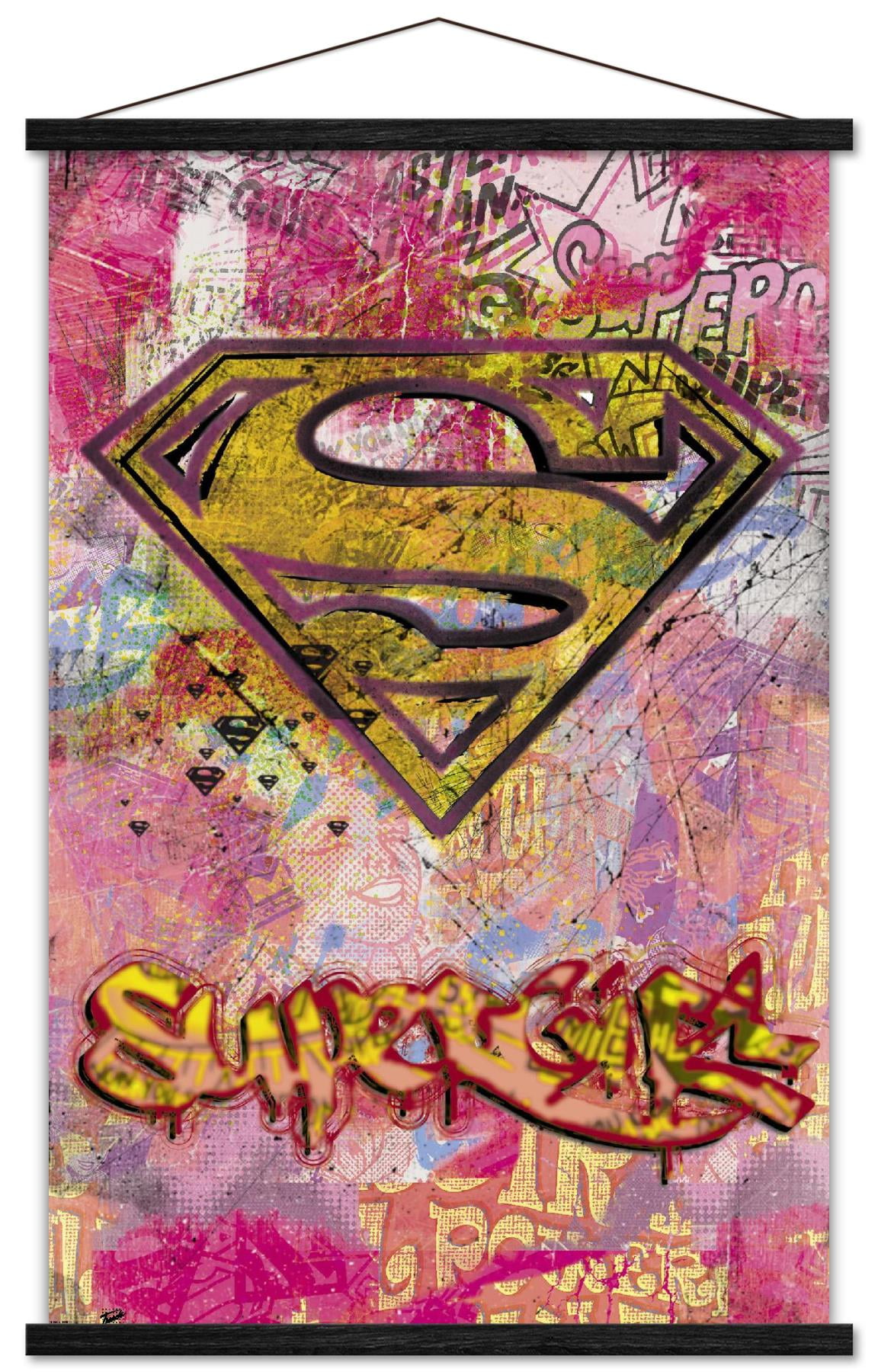 DC Comics - Supergirl Wall Poster with Wooden Magnetic Frame, 22.375" x ...
