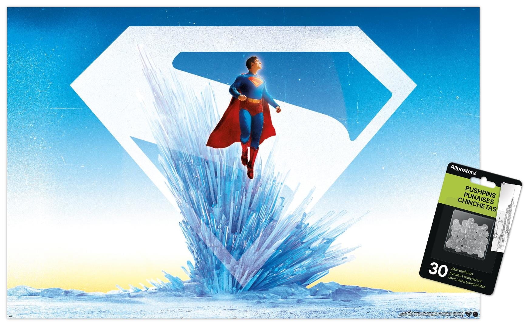 DC Studios Superman (2025) - Fortress Of Solitude Wall Poster with Push Pins, 14.725" x 22.375 ...