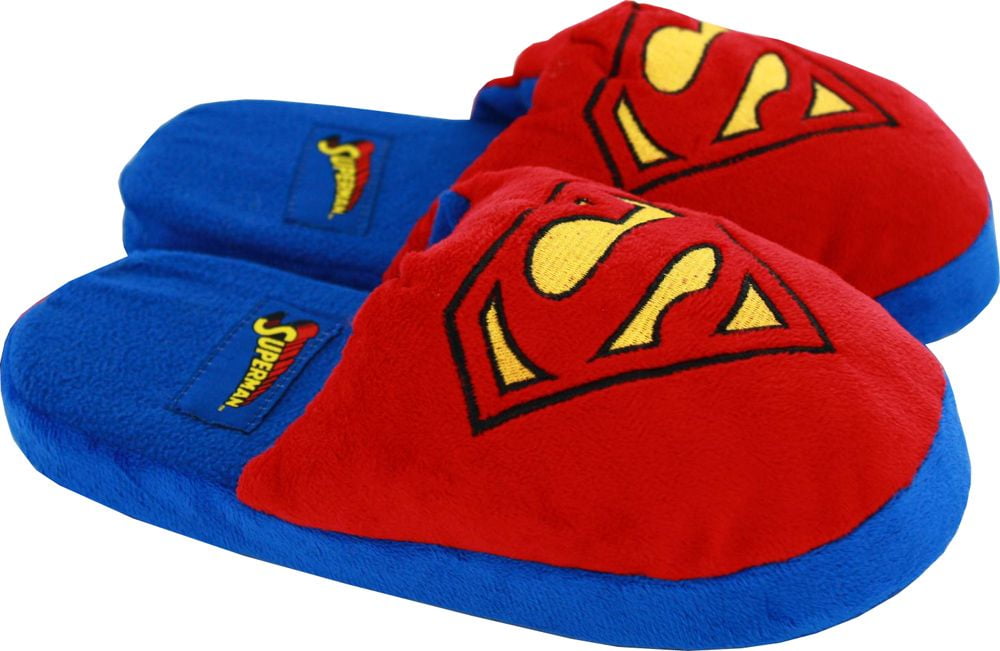DC Comics Superman Logo 3D Plush Slippers | M - Walmart.com