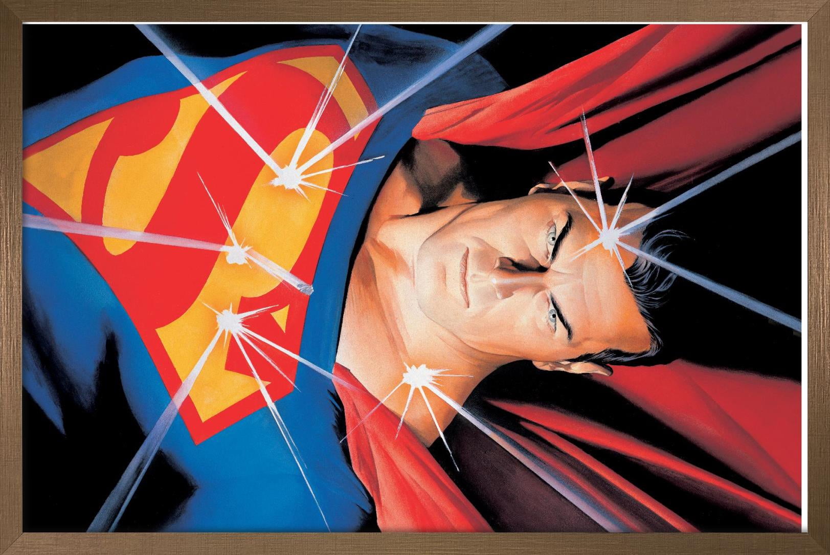 DC Comics - Superman - Portrait Wall Poster, 14.725" x 22.375", Framed ...