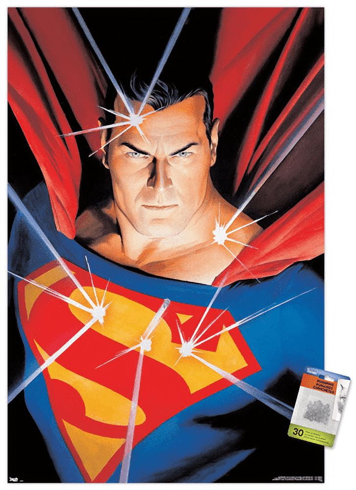 DC Comics - Superman - Portrait Wall Poster with Push Pins, 22.375" x ...