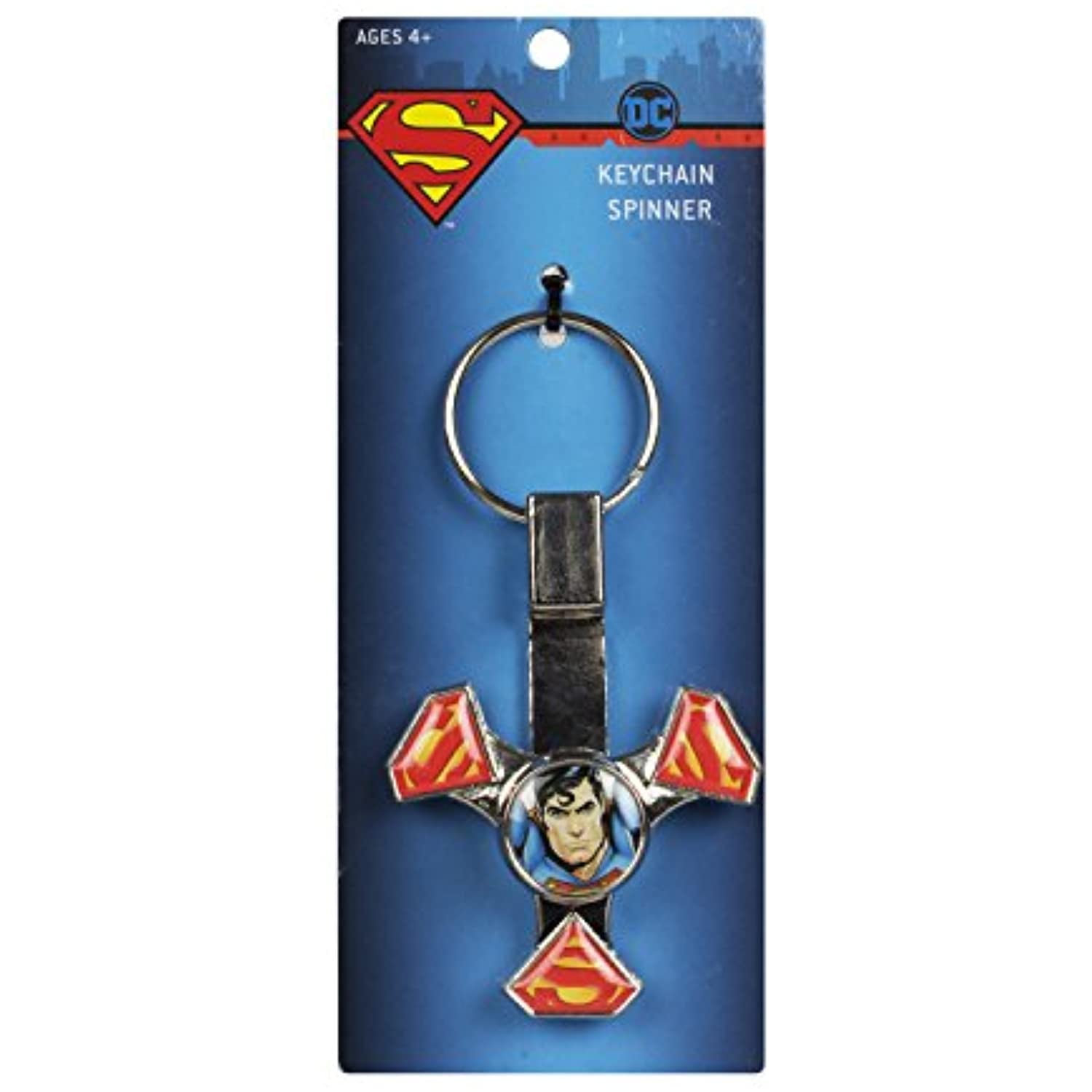 DC Comics Superman Red Fidget Spinning Silver Key Chain - Walmart.com
