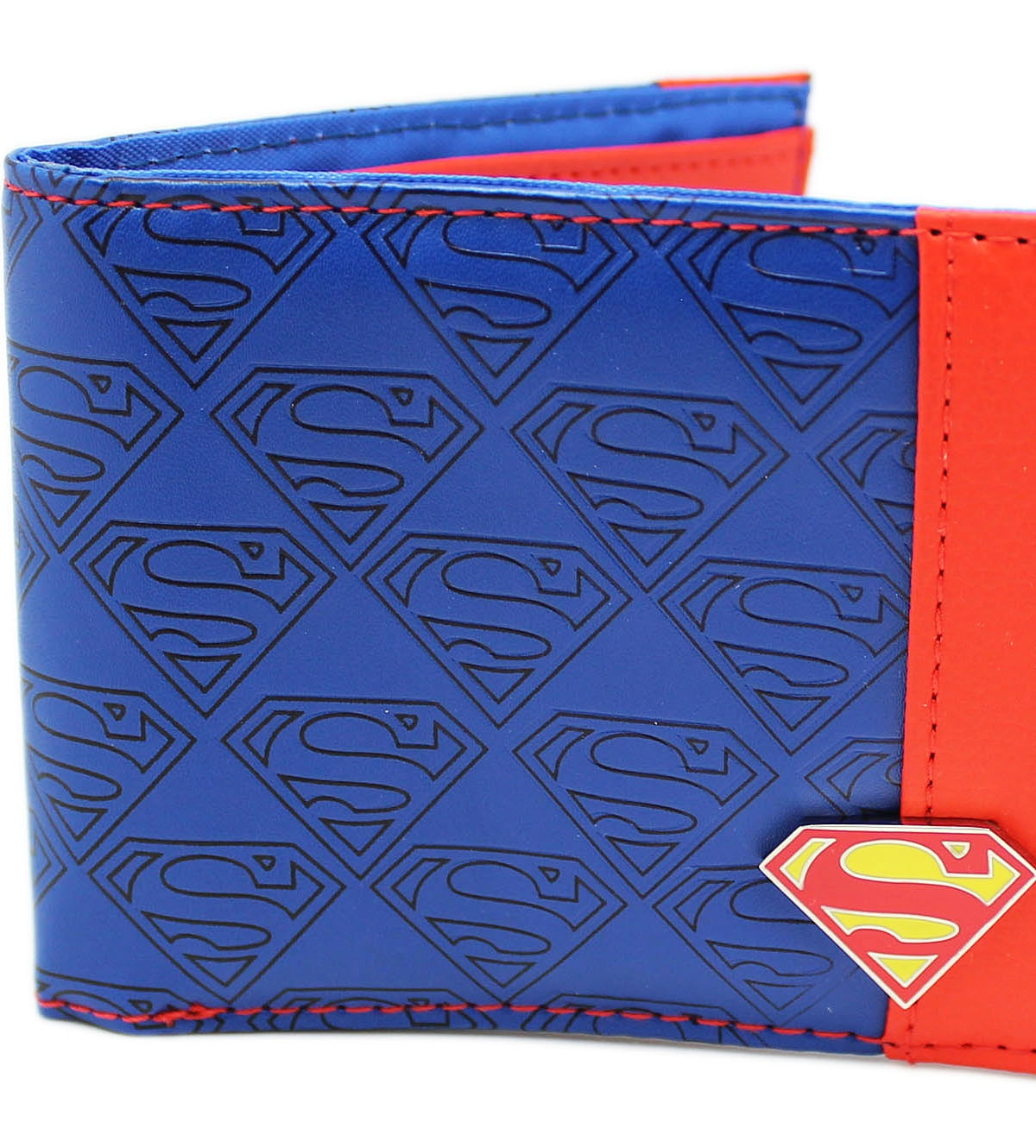 DC Comics Superman Red and Blue Faux Leather Bi-Fold Wallet - Walmart.com