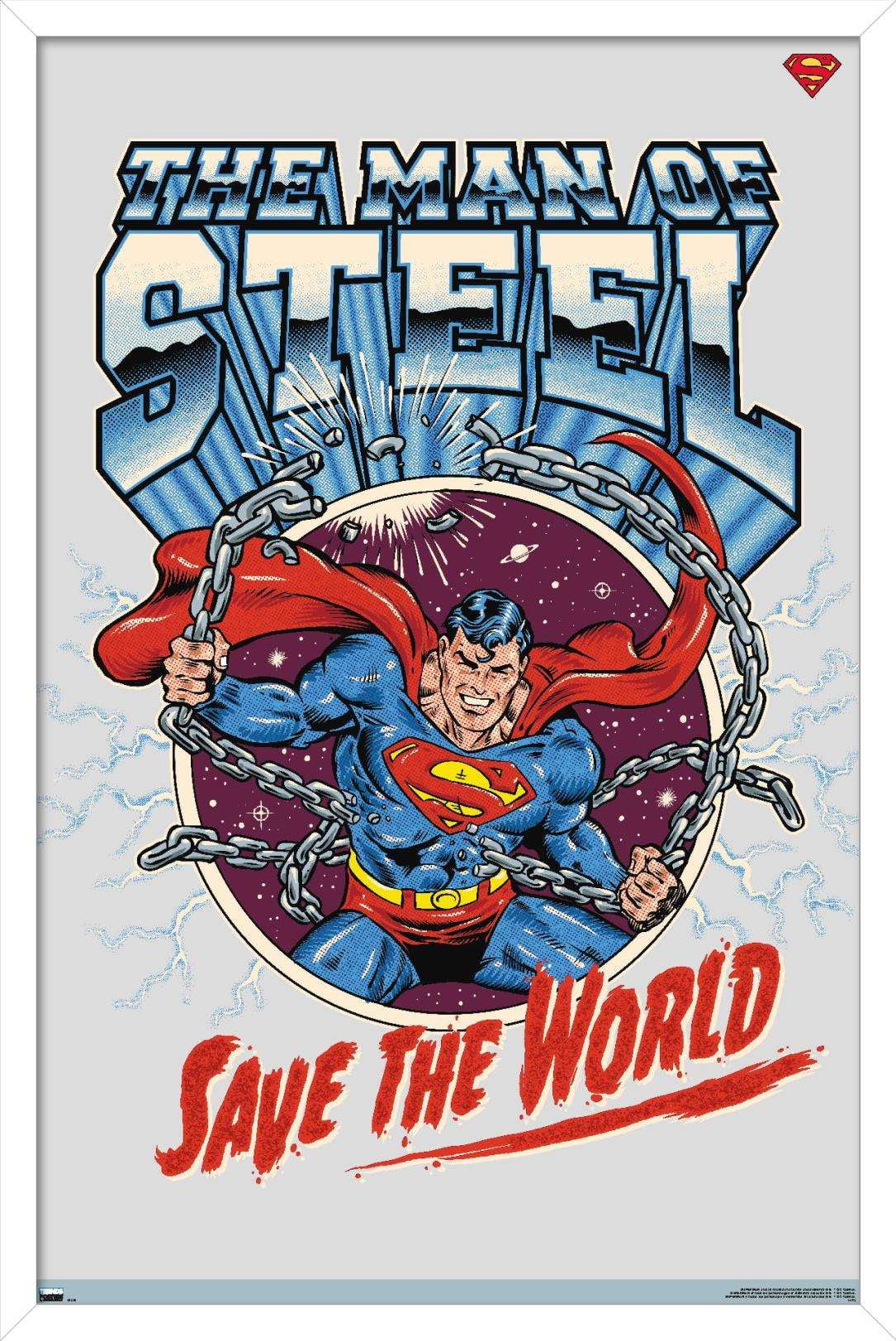 DC Comics Superman - Save the World Wall Poster, 22.375" x 34", Framed ...