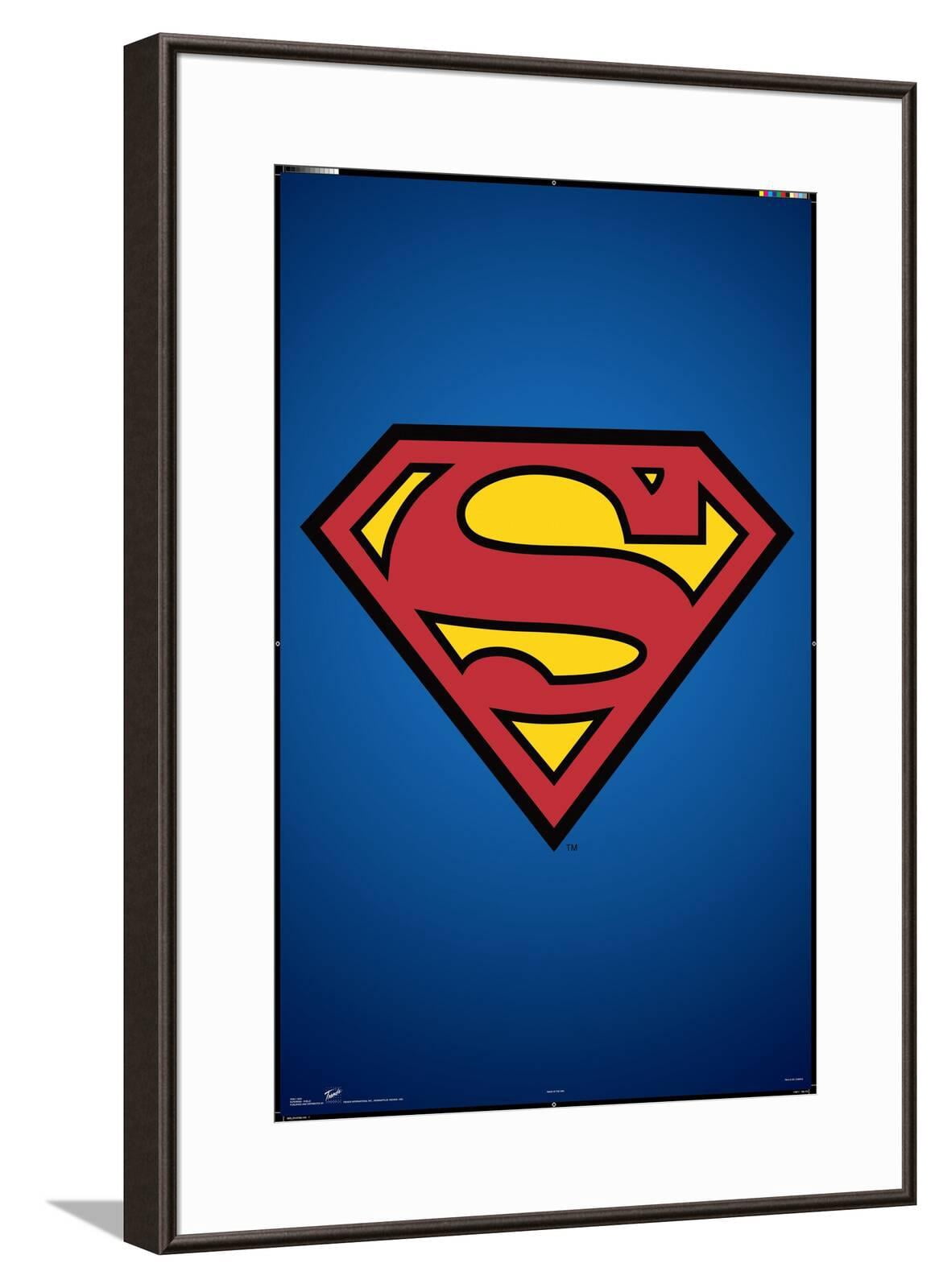 DC Comics Superman - Shield Canvas Wall Poster, 14.725" x 22.375 ...