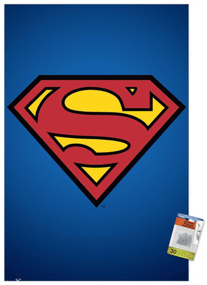 DC Comics - Superman - Shield Wall Poster with Push Pins, 22.375" x 34 ...