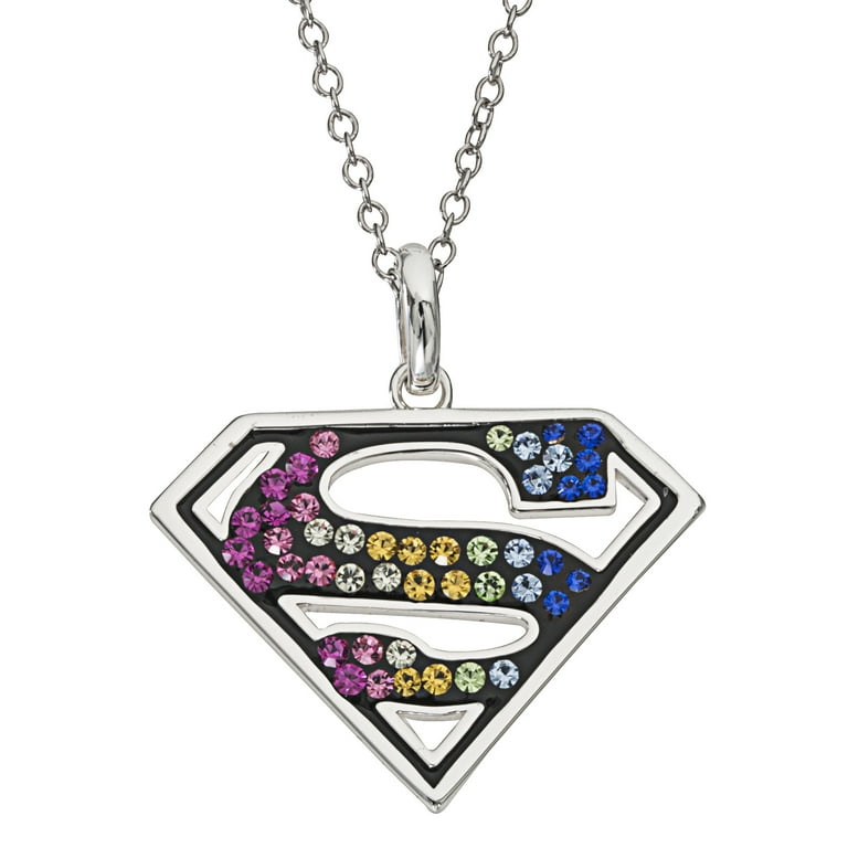 Superman Necklace Silver Silver Superman Chain Pendant – Silvermark