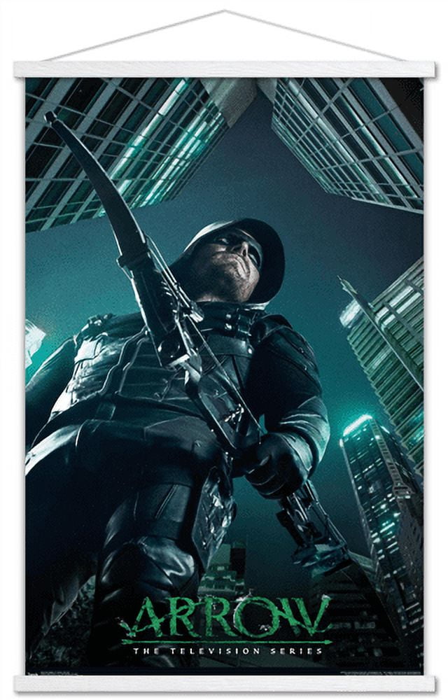 DC Comics TV - Arrow - Key Art Wall Poster with Wooden Magnetic Frame ...