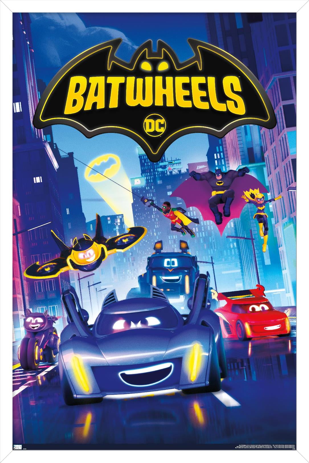 DC Comics TV Batwheels - Key Art Wall Poster, 22.375" x 34" Framed ...