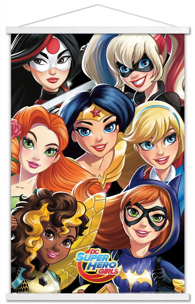 DC Comics TV - DC Superhero Girls - Group Wall Poster with Magnetic ...