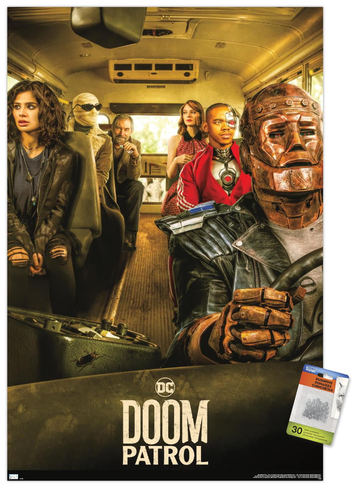 DC Comics TV Doom Patrol - Bus One Sheet Wall Poster with Pushpins, 22. ...