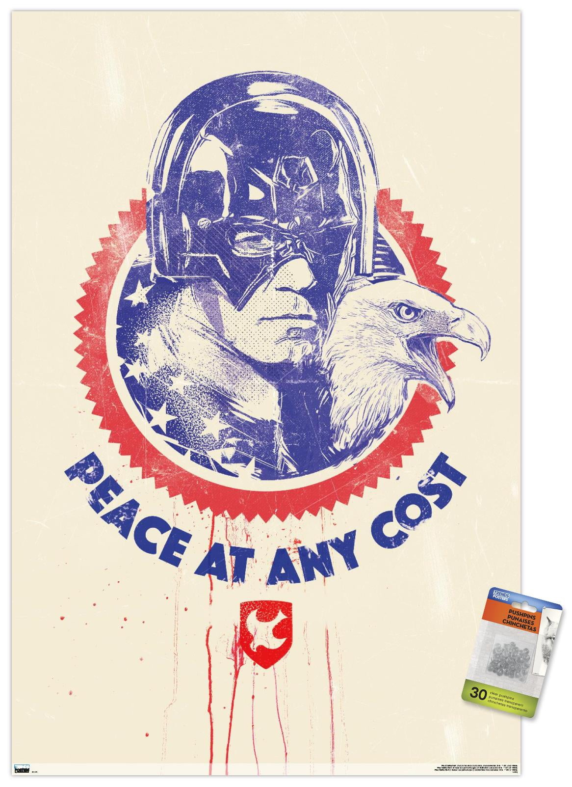 DC Comics TV Peacemaker - Peace at Any Cost Wall Poster with Pushpins ...